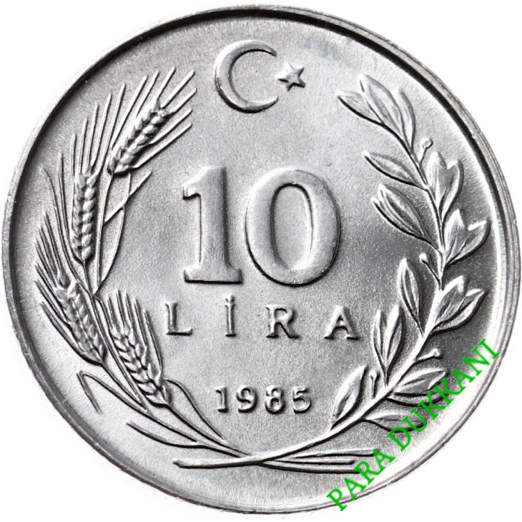 10 Lira 1985 Çil PDB23 Alüminyum